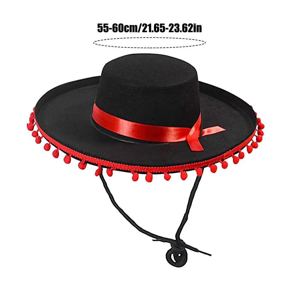 Мексиканская шляпа Sombrero красный