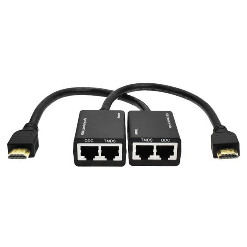 1 пара кабелей RJ45 CAT5e CAT6 UTP LAN Ethernet Extender Repeater 1080P 3D на расстояние до 30 метров (передатчик и приемник)