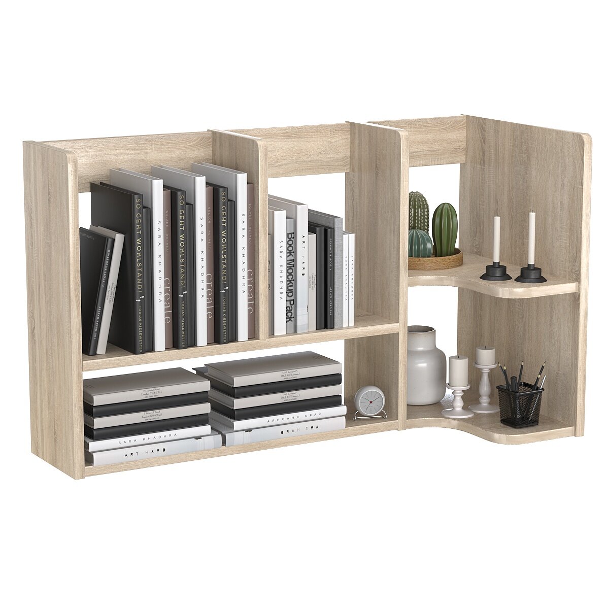 Полка настольная Вектор №21, Дуб Сонома. Производство товара - компания ТОБ.