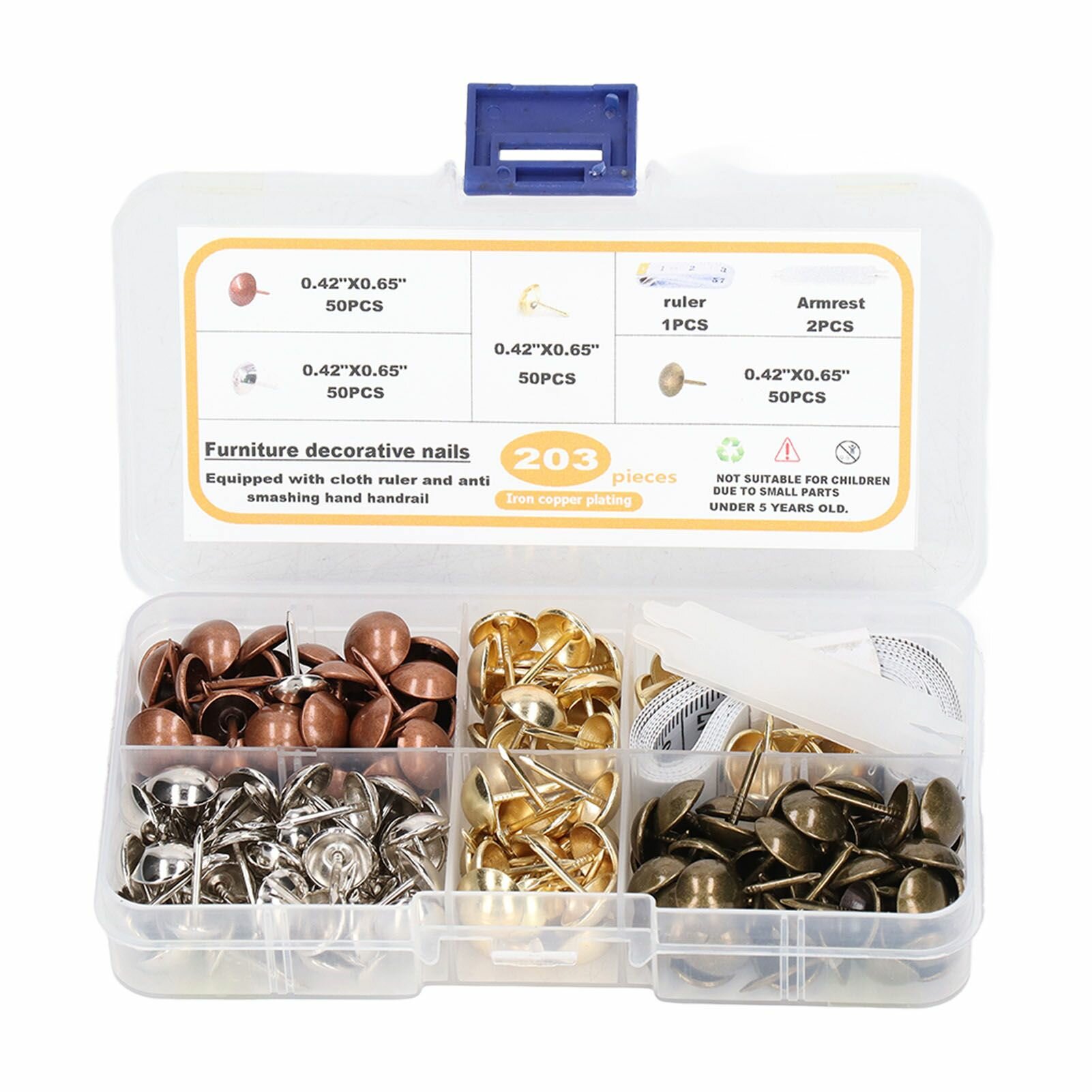 200 шт Гвоздь мебельный декоративный стандартный