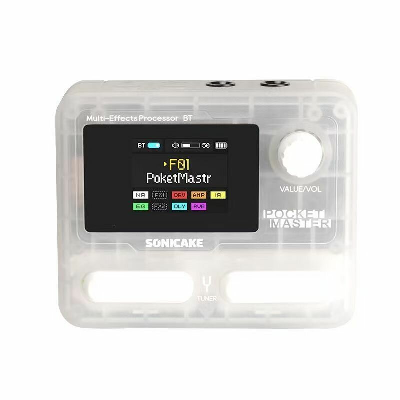 Sonicake Pocket Master Портативный Мультиэффект для Гитары с Bluetooth, Аудиоинтерфейсом и Драм-машиной