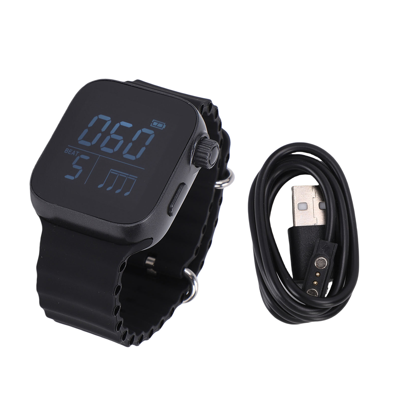 Вибрационный метроном в часах с регулировкой частоты 40-240 ударов в минуту, переключаемым спортивным режимом, электронный, носимый, подходит для начинающих музыкантов, занимающихся спортом.