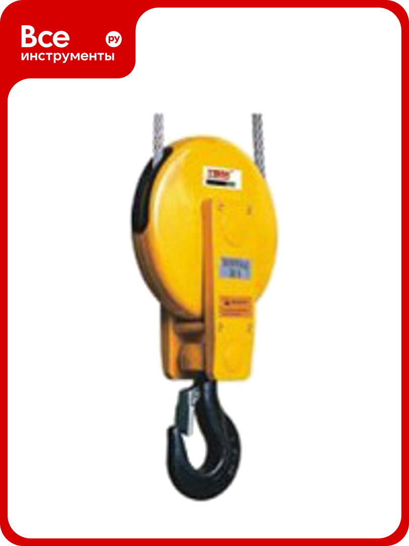 Крюковая подвеска к тали электрической TOR CD1 2.0 t 11925, с помощью подшипника