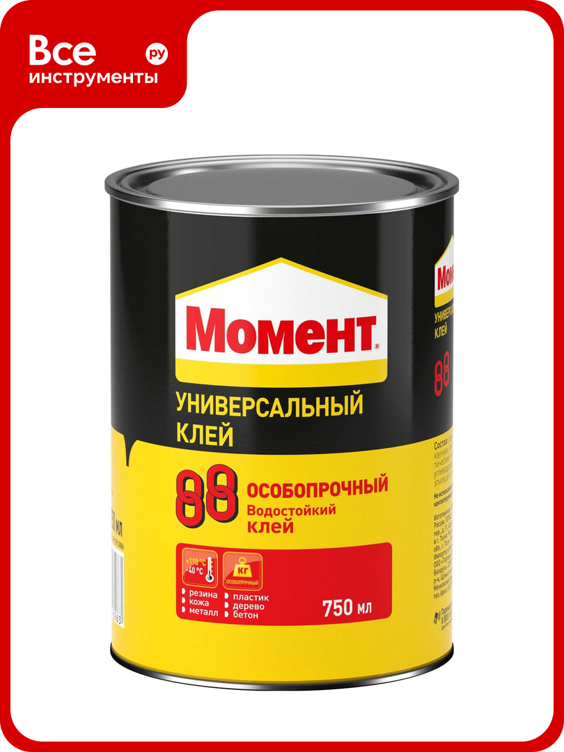 Универсальный особопрочный клей момент 88 750 мл, соединения различных типов