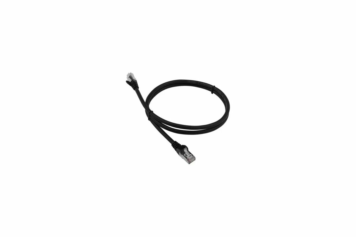 Патч-корд Lanmaster LAN-PC45/S6-1.0-BK FTP вилка RJ-45-вилка RJ-45 кат.6 1м чёрный LSZH (уп:1шт)