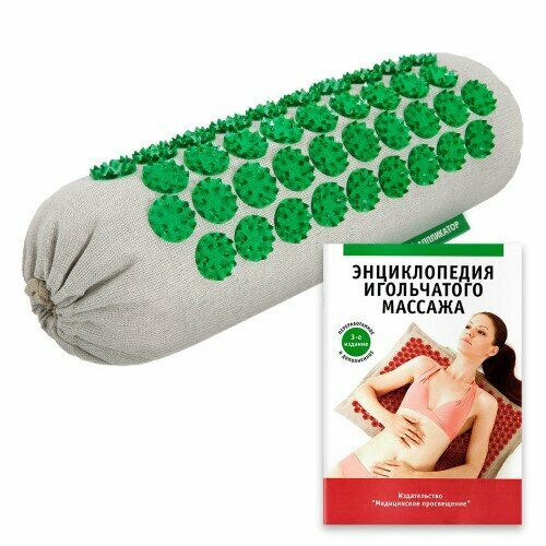 Массажер медицинский тибетский аппликатор мягкий валик универсальный/зеленый