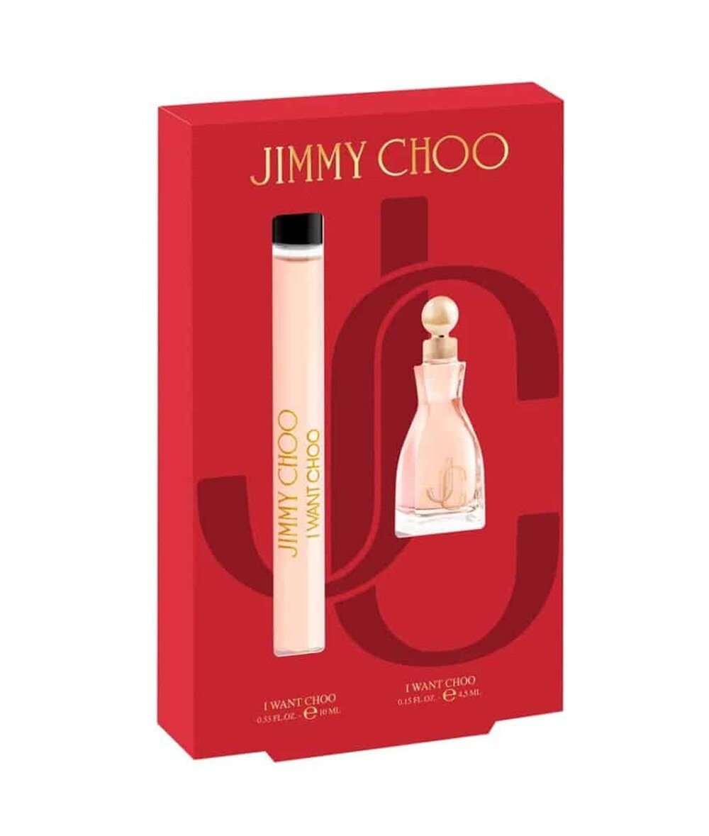 Набор парфюмерный женский Jimmy Choo I Want Choo Мини-спрей 10 мл+ миниатюра 4,5 мл.