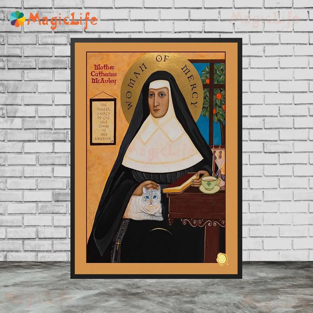 Настенная картина "Христианская религия крещения Иисуса Христа" Черный, P, 50X70cm NoFrame