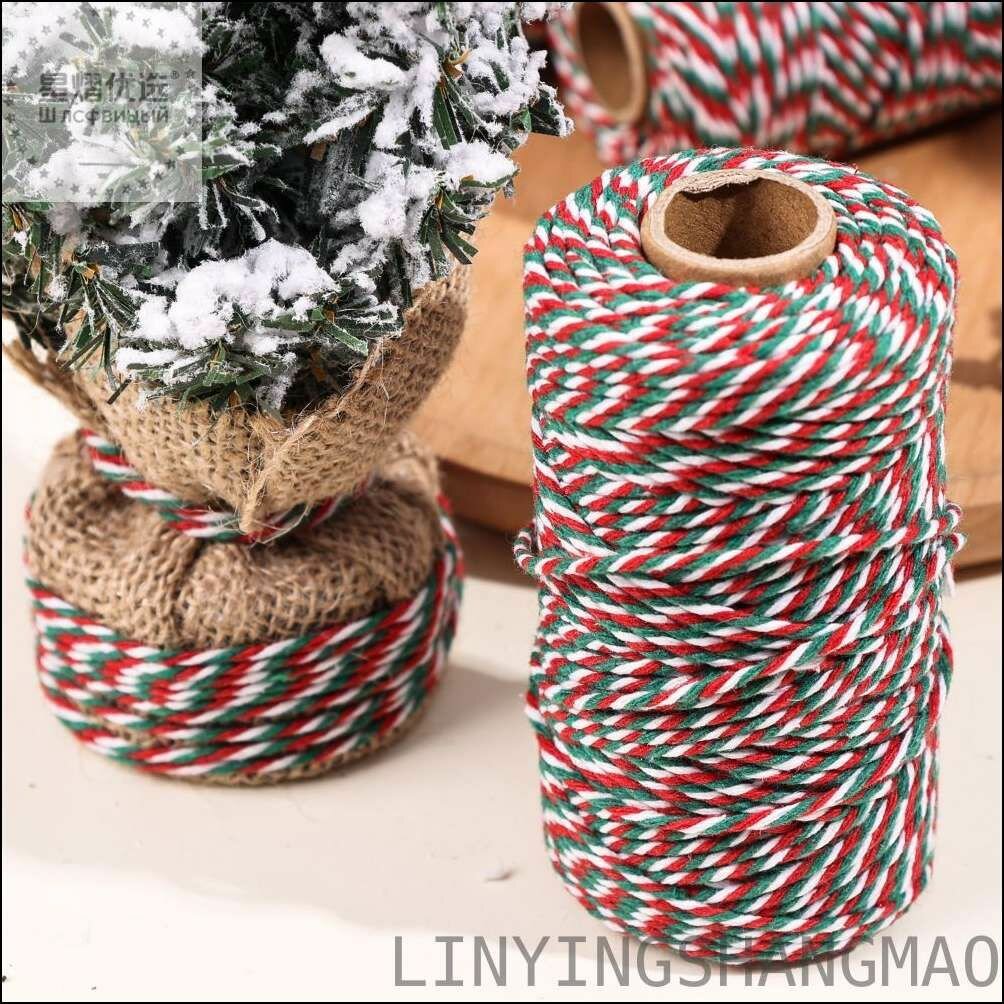 Сокровище найдено! Рождественская упаковочная веревка, новогодняя упаковка подарков, 100 м