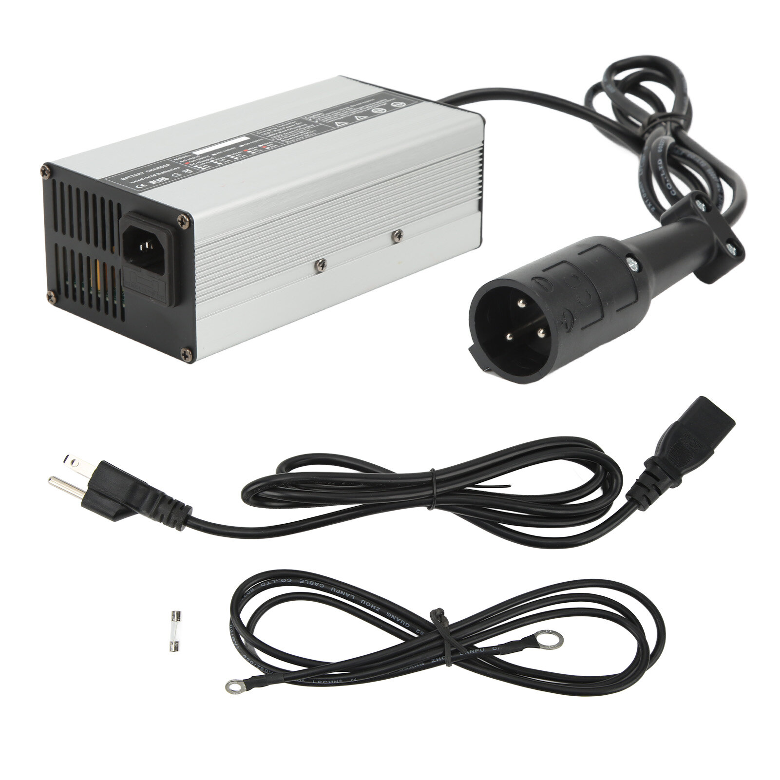 Зарядное устройство для гольф-кара DC 48V 6A 3Pin Круглое Универсальное, подходит для системы с напряжением 48 Вольт