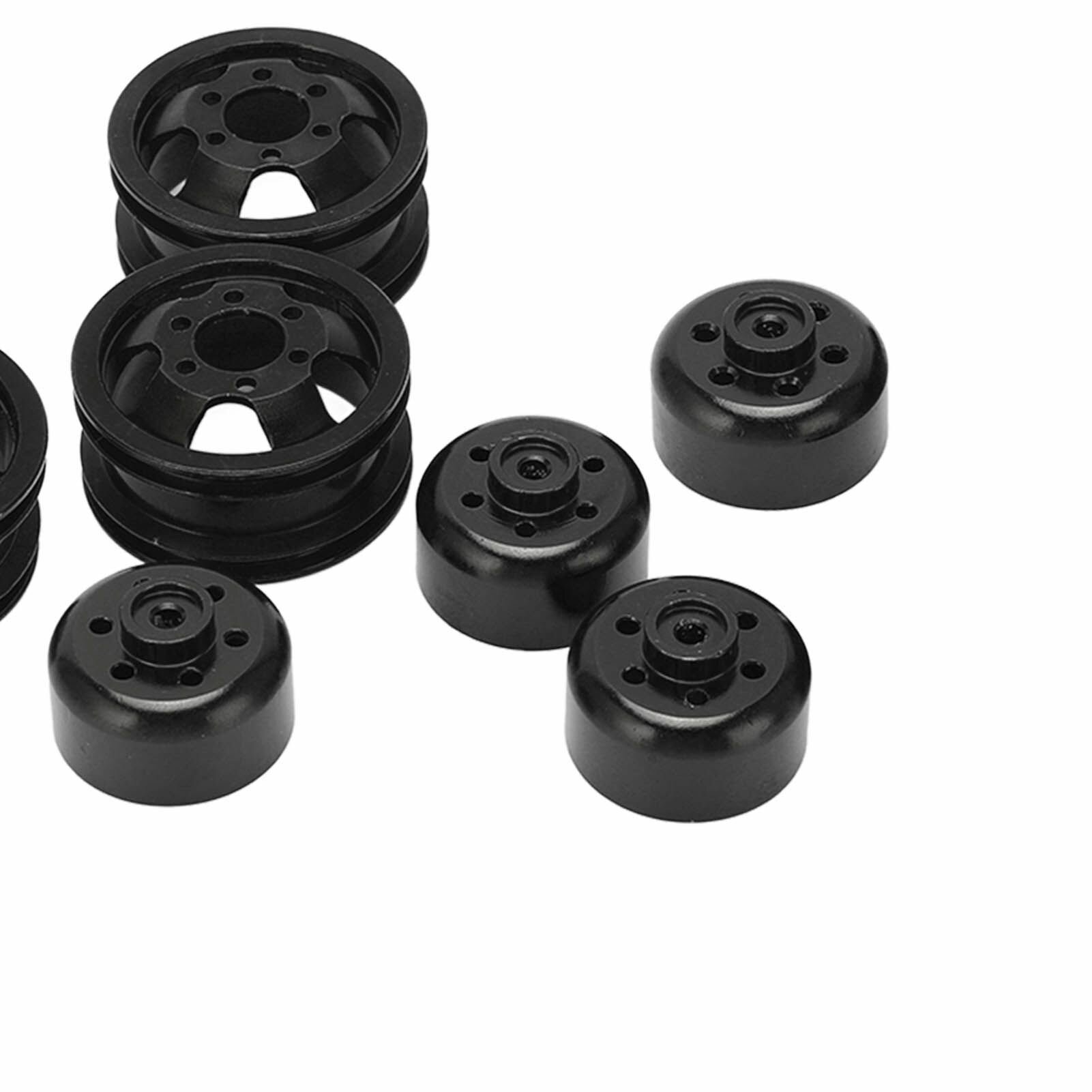 Ступица обода колеса RC из алюминиевого сплава для WPL Fj40 C14 C24 B14 B24 B16 B36 1/16 Модель транспортного средстваЧерный