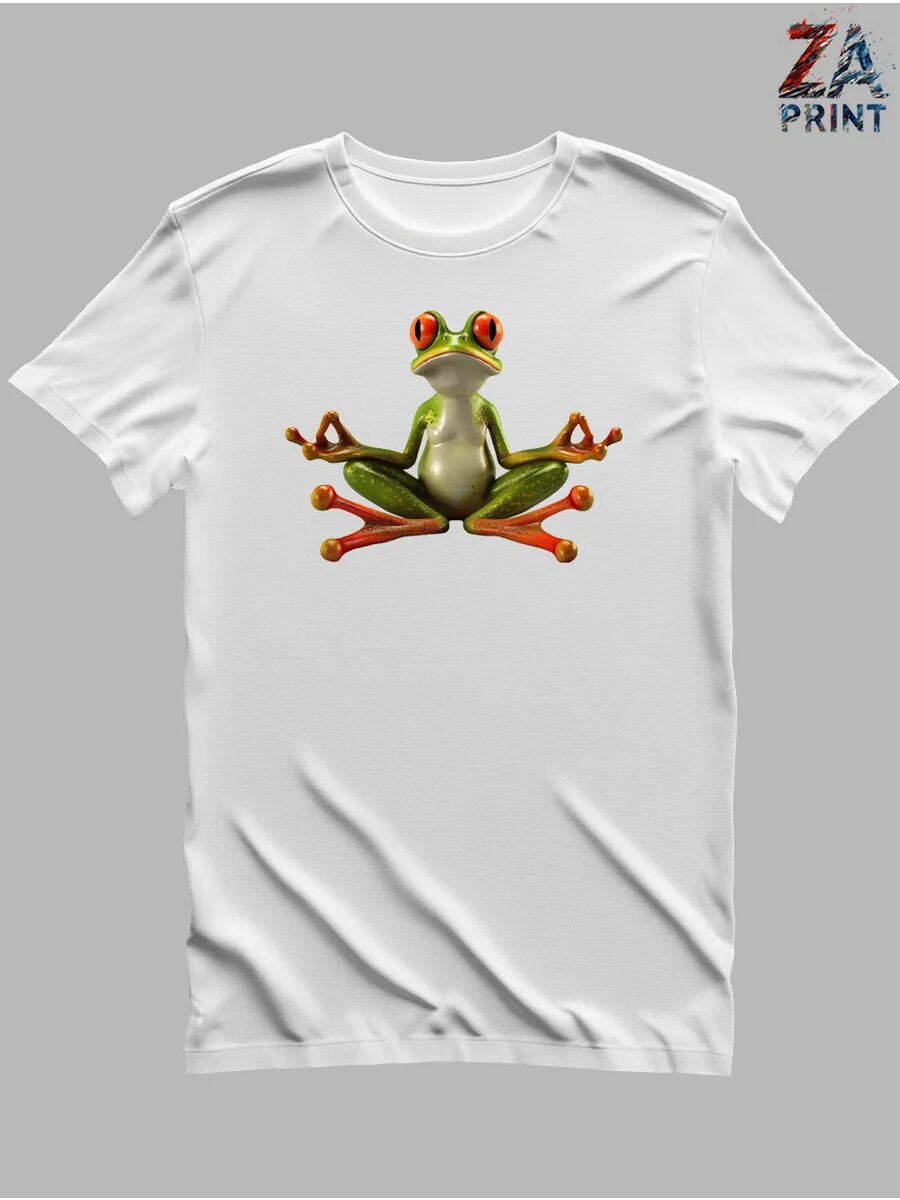 Футболка лягушка принт