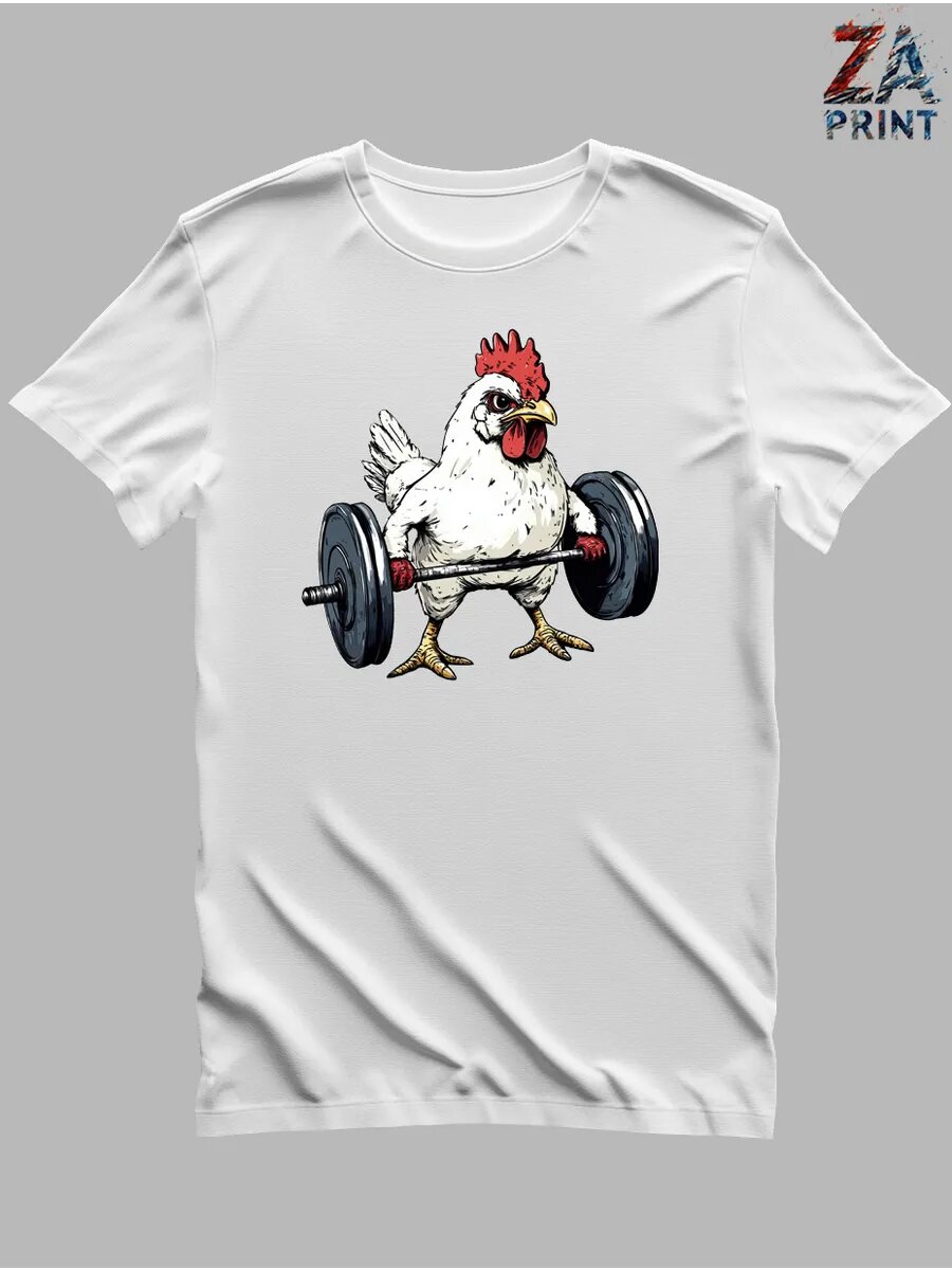 Футболка петух качок gym