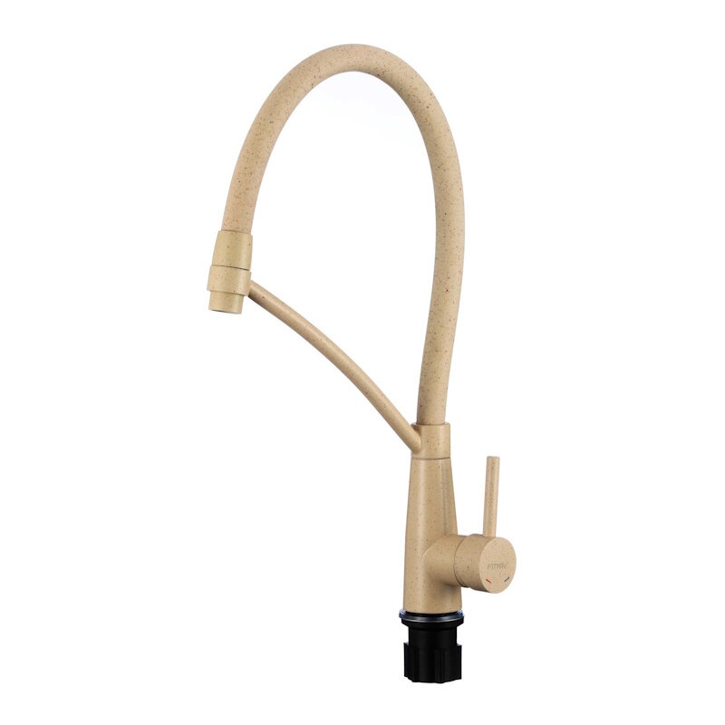 Смеситель для кухни с гибким изливом Fmark FS8255-S, бежевый