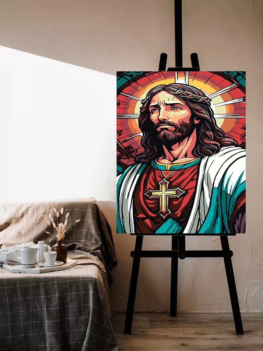 Картина по номерам Иисус Христа Религия Крест