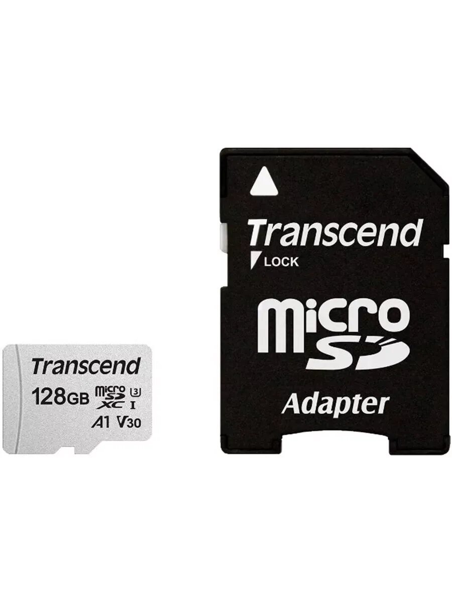 Карта памяти microSDXC 128GB TS128GUSD300S-A + Adapter