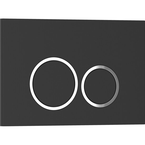 Клавиша смыва Iberica Blanca ESTI-O 246 х 165 мм, черный матовый, ABS пластик