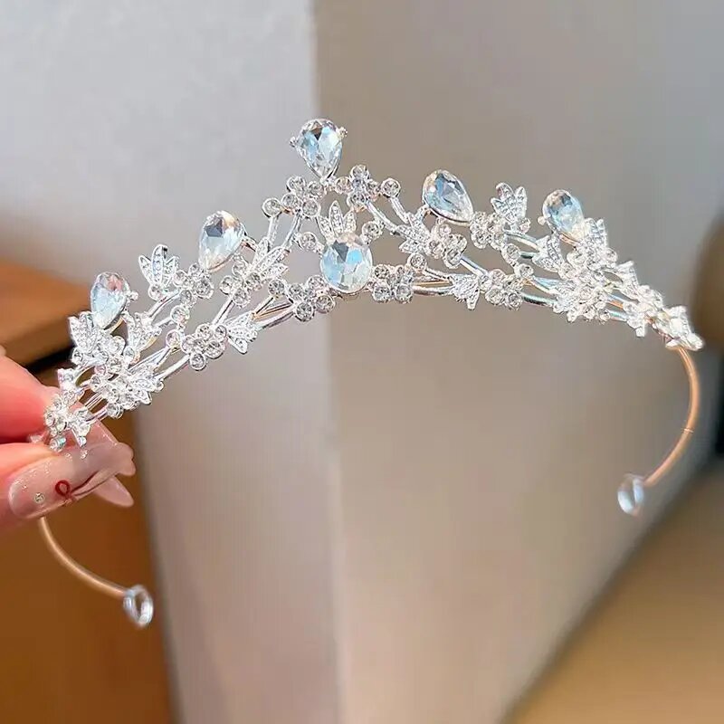Хрустальная корона Silver White для девочки