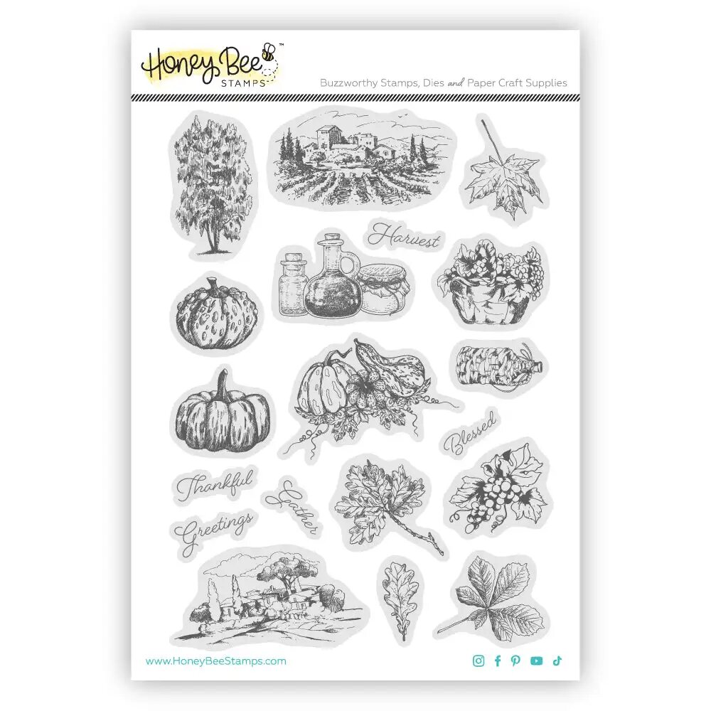 Штампы для вырубки Honey Bee Stamps Autumn Harvest Q4333-stamps