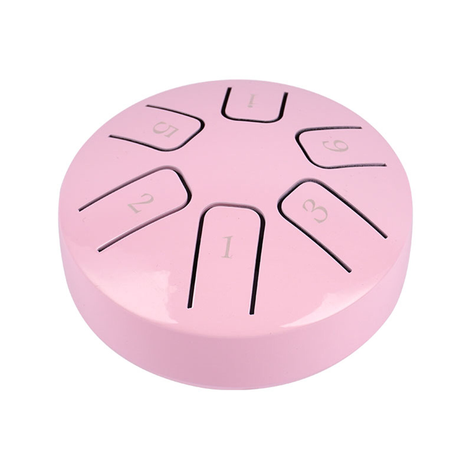 6 Notes 3.8-inch Mini Steel Tongue Drum Hand Pan Drum Zen Drum Percussion Instrument с палочками для начинающих музыкального образования концертов гармонизации сознания йоги медитации, Цвет: Розовый / Фиолетовый / Серебряный (Выбор), Материал: