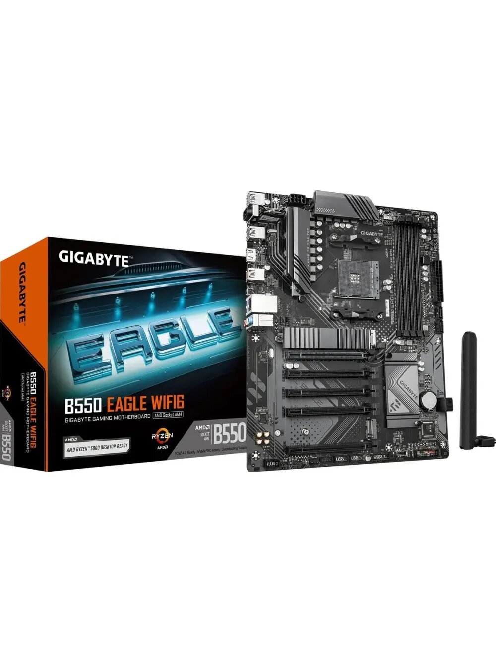 Материнская плата GIGABYTE B550 EAGLE WIFI6 ATX AM4 AMD B550 4xDDR4 (128ГБ)