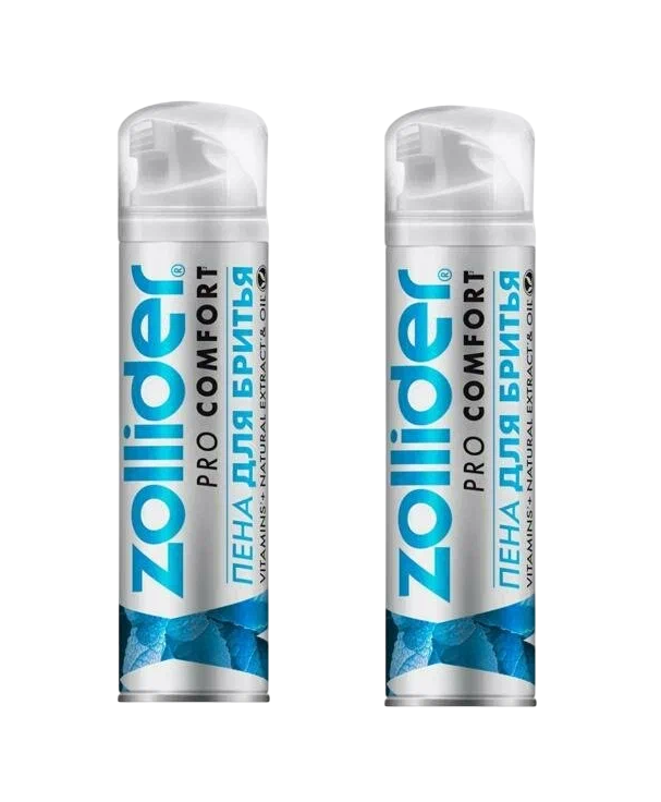 Zollider Pro Comfort, пена для бритья комфорт 200 мл, 2 шт