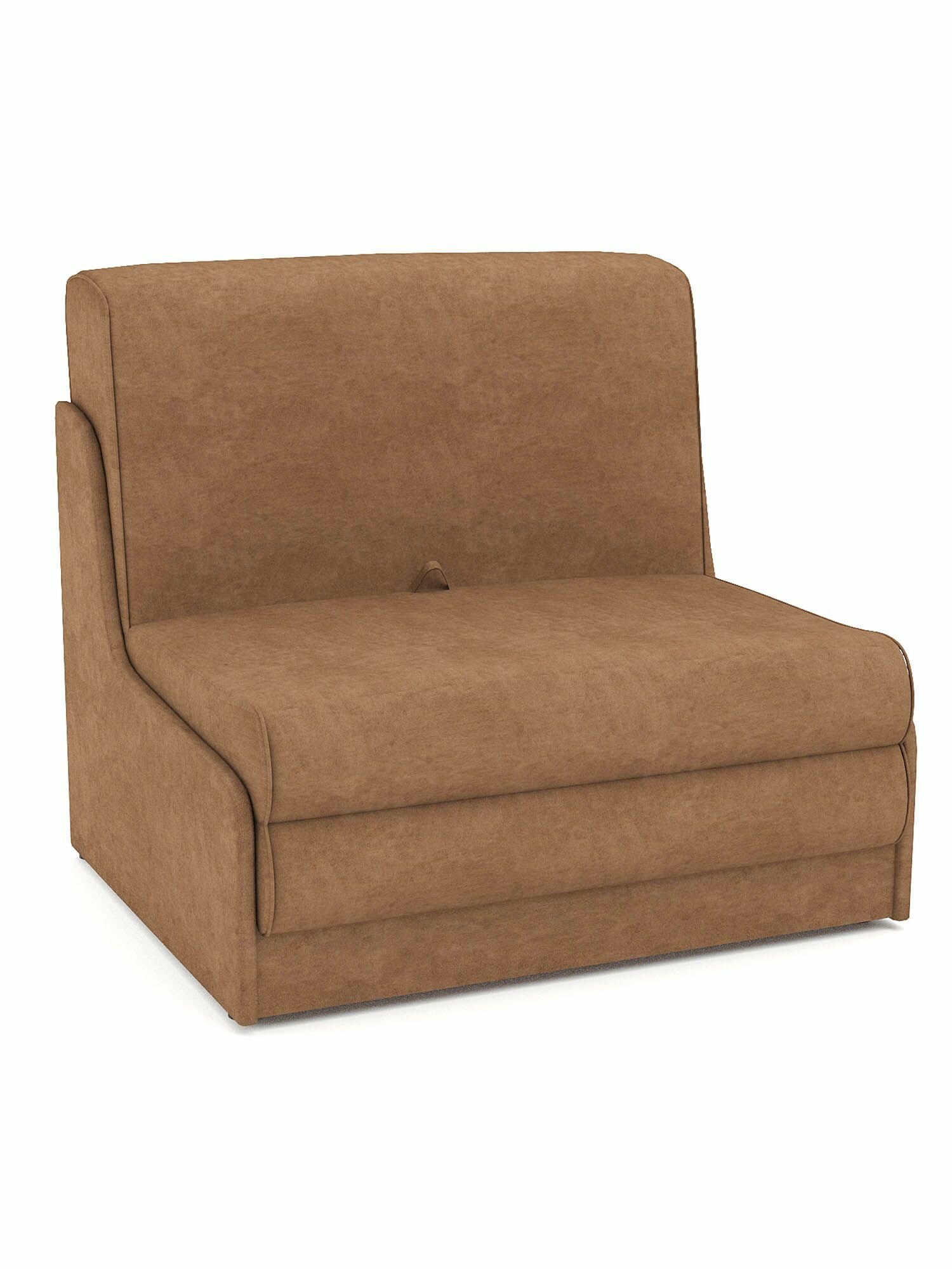 Кресло-кровать раскладное 100 см, без подлокотников, флок светло-коричневый №88 / олбп