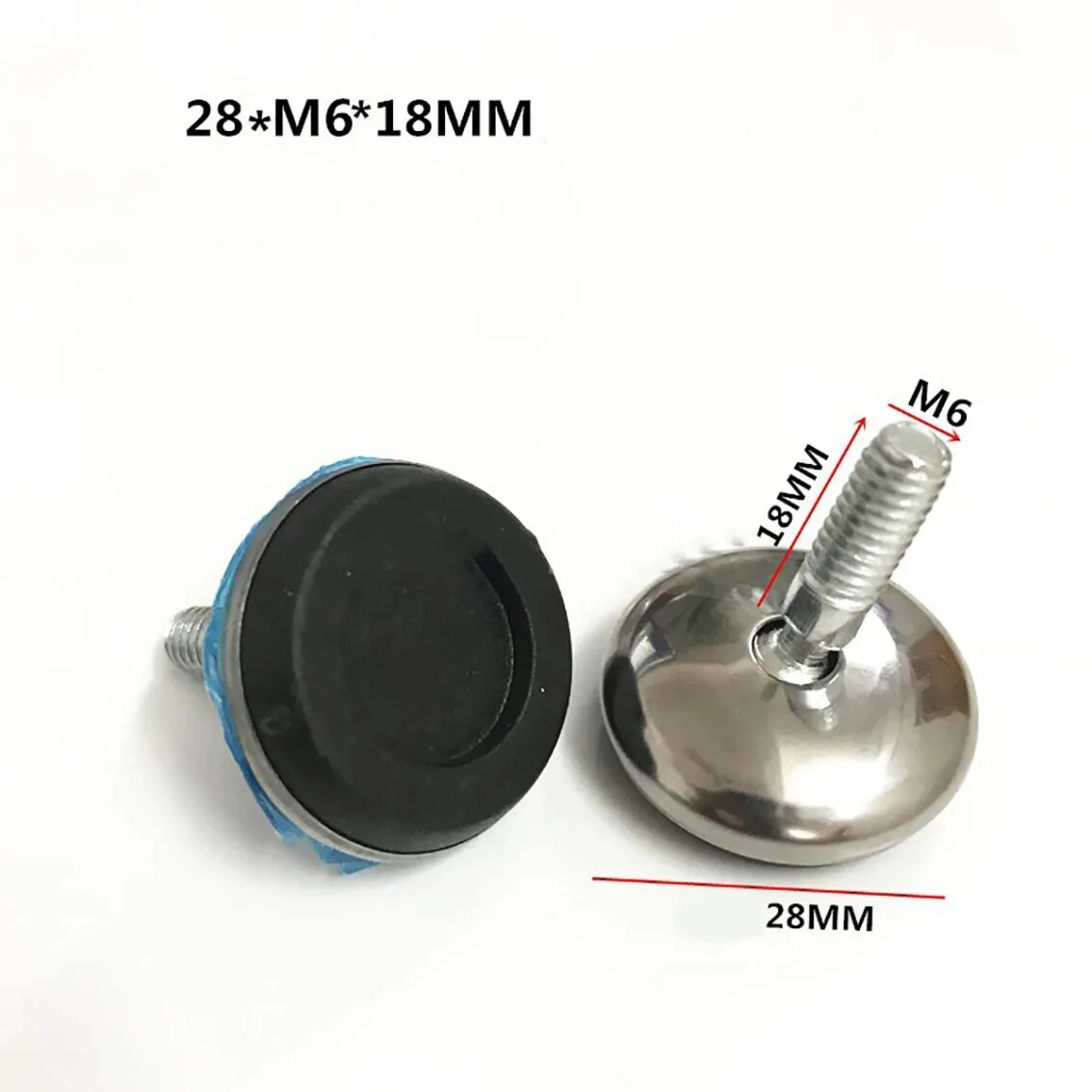 Регулируемые ножки M6 28xM6x18mm, 10 шт.