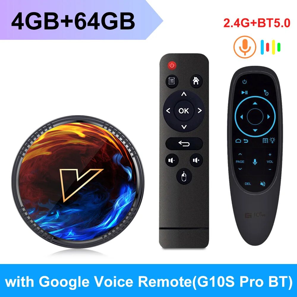 VONTAR H1 ТВ-бокс Android 12.0 2ГБ Европейская вилка (EU Plug), 4G64G G10S BT