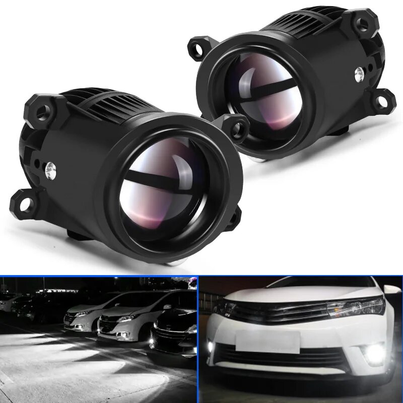 2-дюймовые BI-LED противотуманные фары, линзы проектора, мини-противотуманные фары, линзы для Toyota Lexus/Corolla Cross/Vios/Prius/C-HR/Yaris/Sienta/Hilux