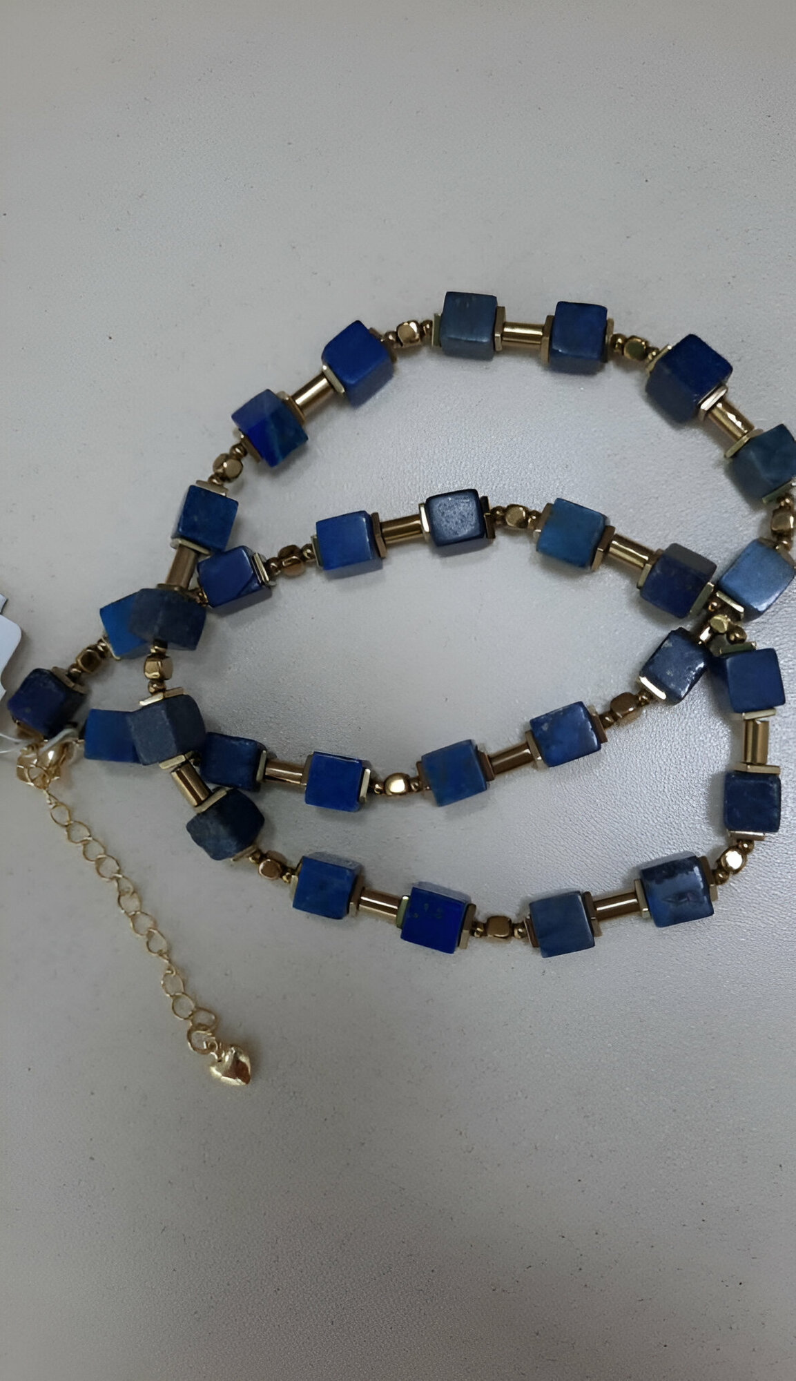 Колье, гематит, лазурит