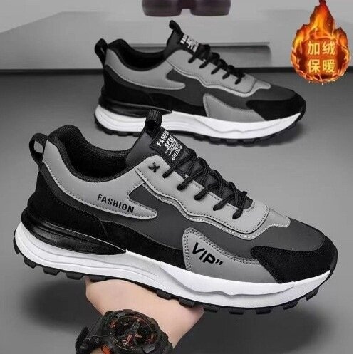 JYL Кроссовки Мужчины Летняя Антискользящая Износостойкая/7721-1 black gray plus velvet