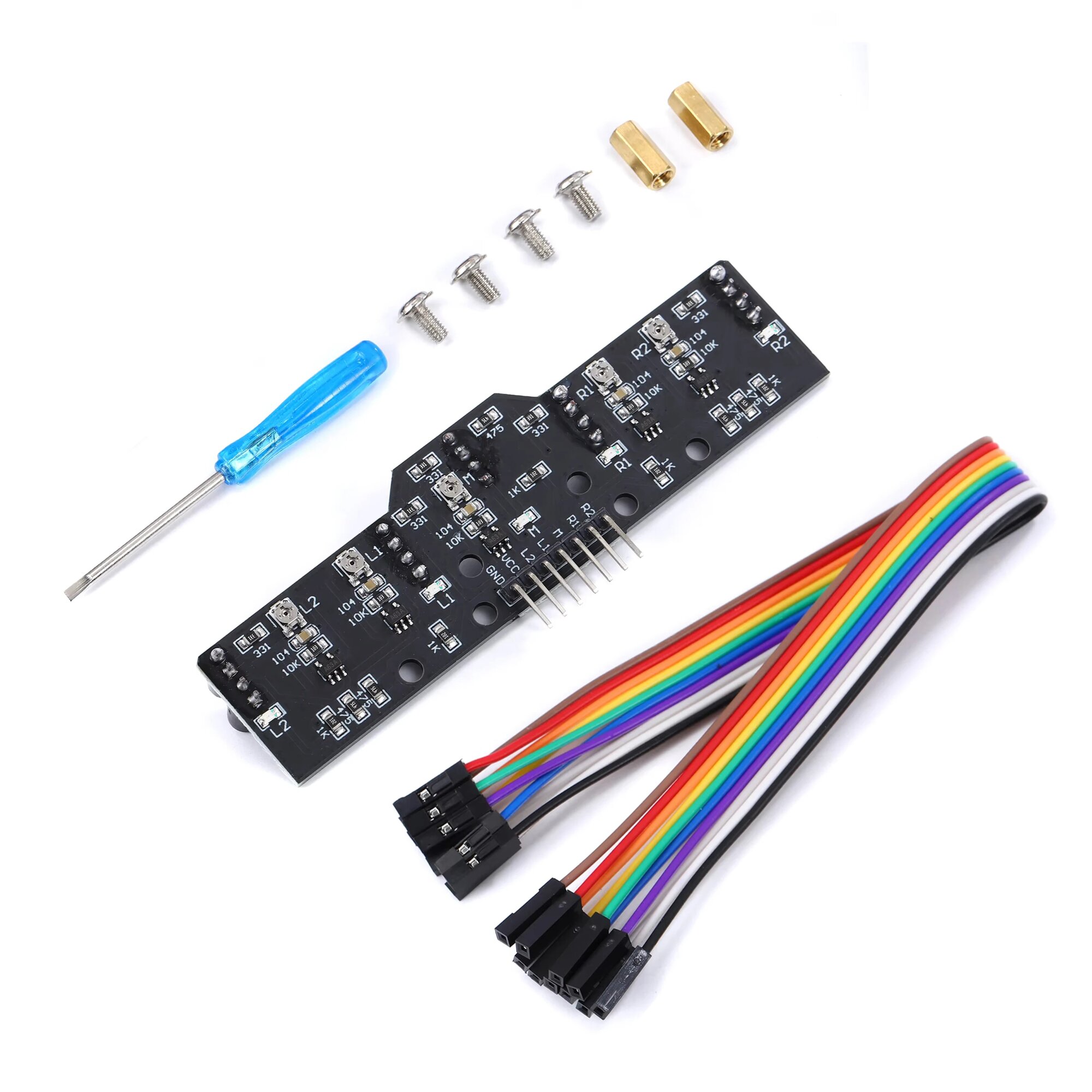 5-канальный патрульный модуль серой линии с датчиком распознавания красной линии