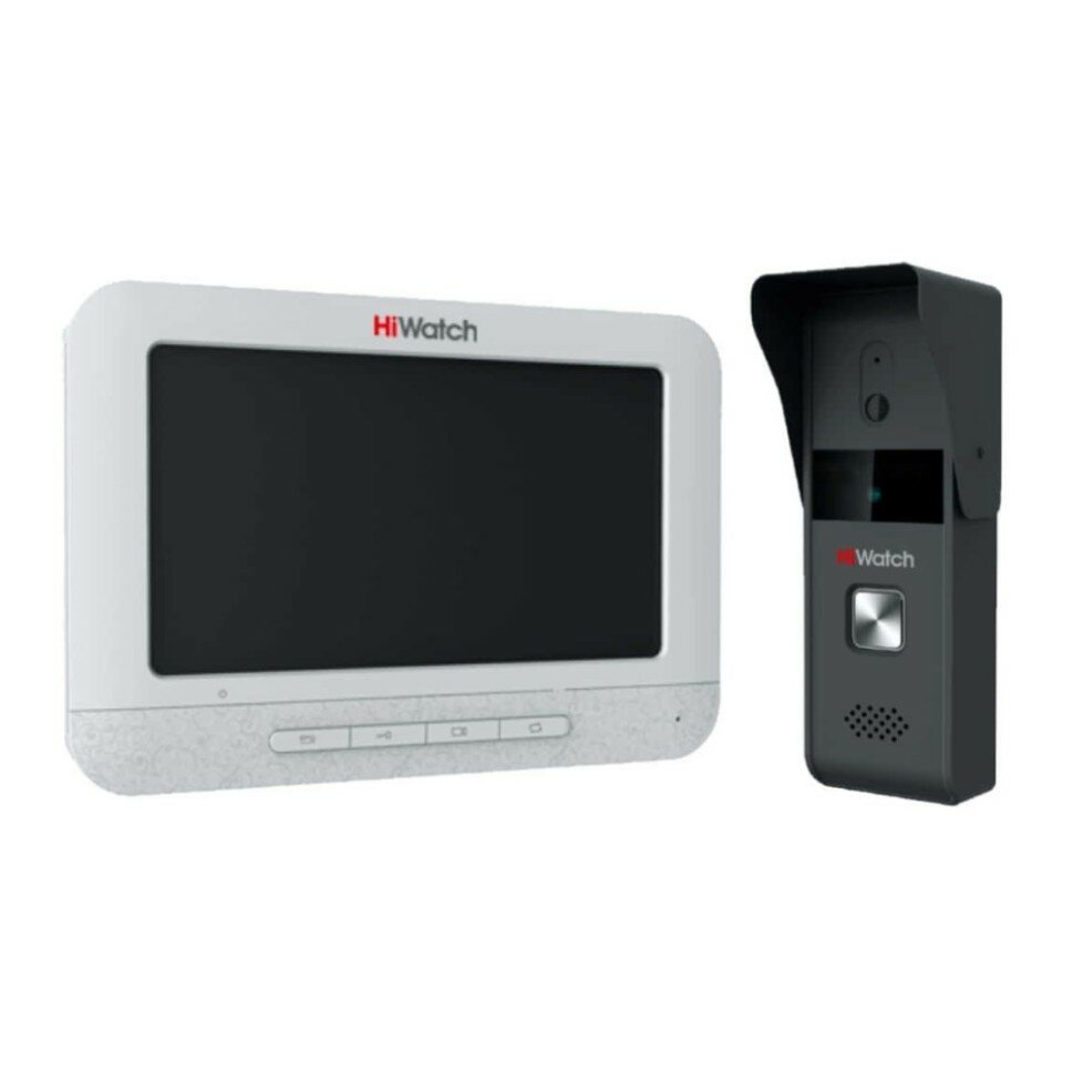 Комплект видеодомофона с монитором HiWatch DS-D100M с 7" цветным TFT дисплеем