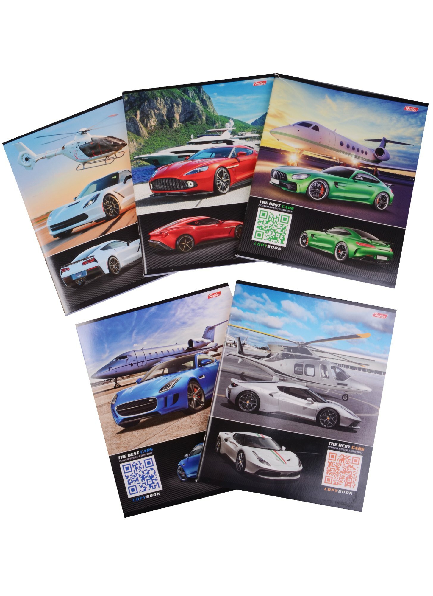 Тетрадь в клетку Hatber, "Авторевю", 96 листов, в ассортименте