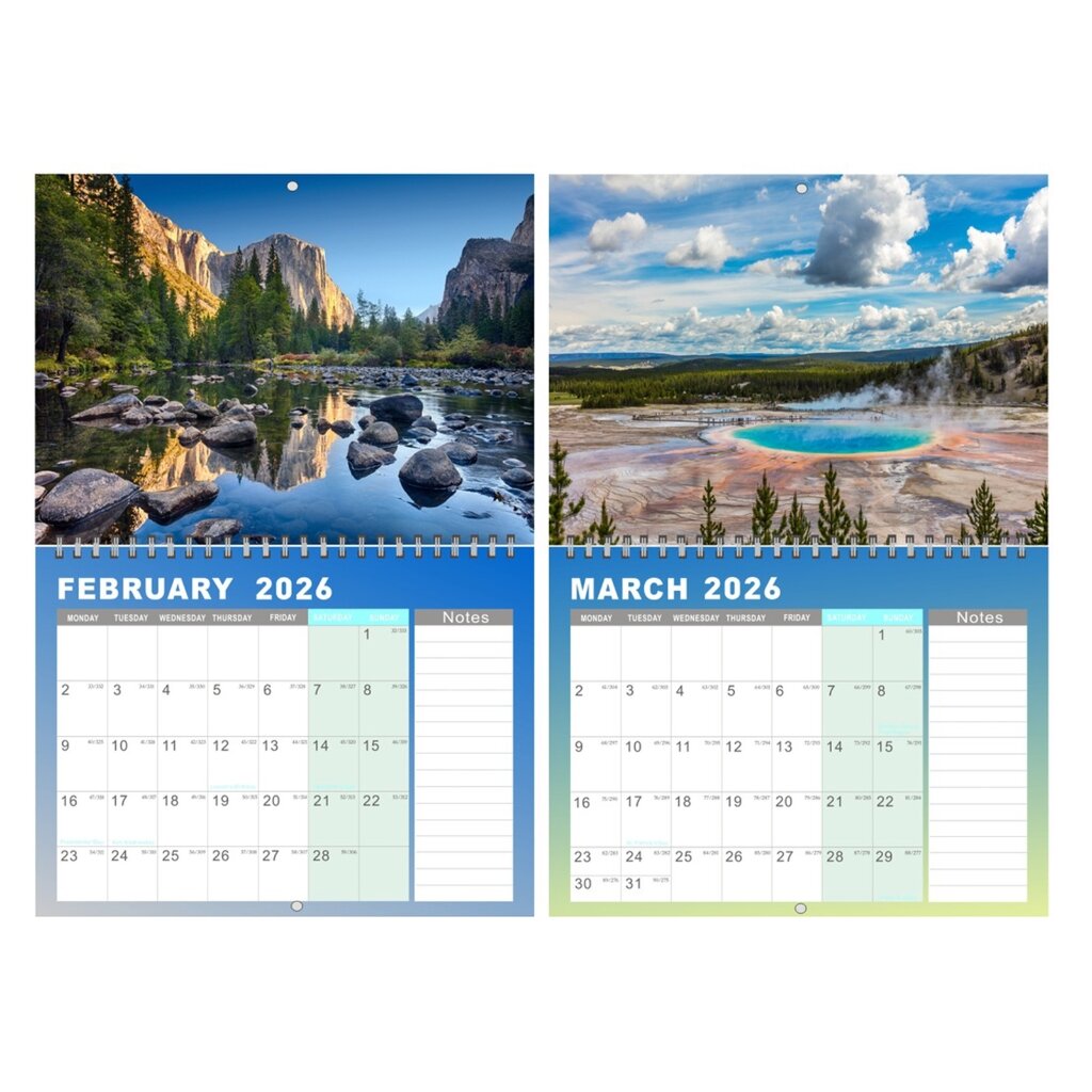 2 фотографии природных пейзажей 2026 года по Английскому календарю-1