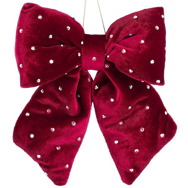 Бант на елку Bomont - Crystal Elegant 17*15 см бордовый, Edelman, 1180369-1