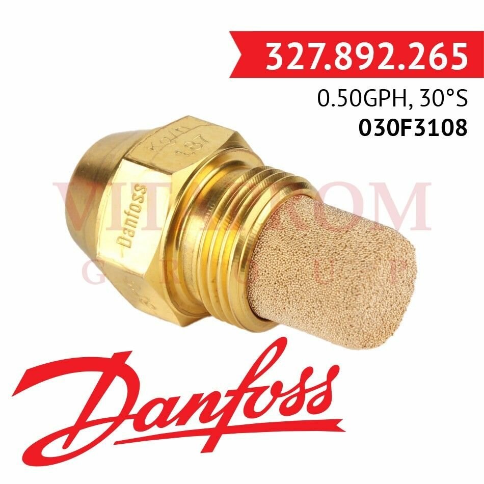 Форсунка Danfoss 0.50GPH, 30S, 030F3108 — фото 1