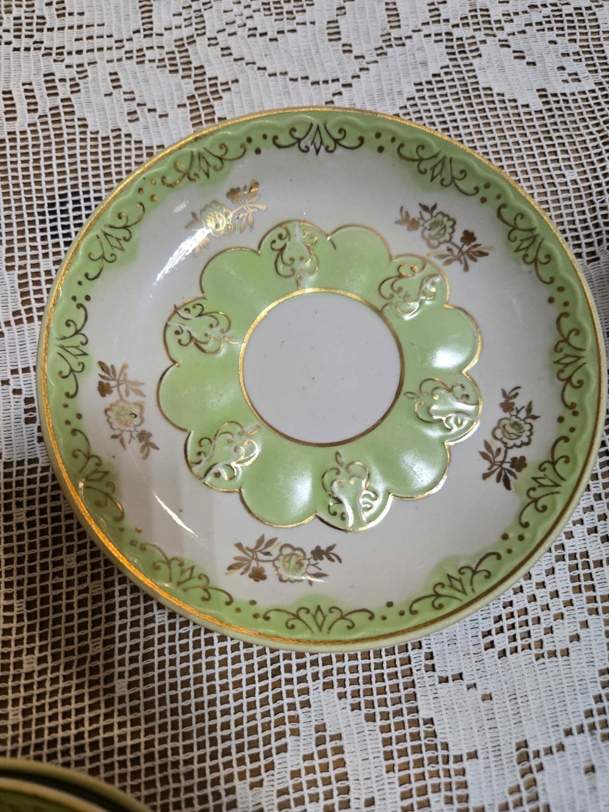 Блюдце чайное винтажное советское, фарфор, Дулево 1960 год СССР