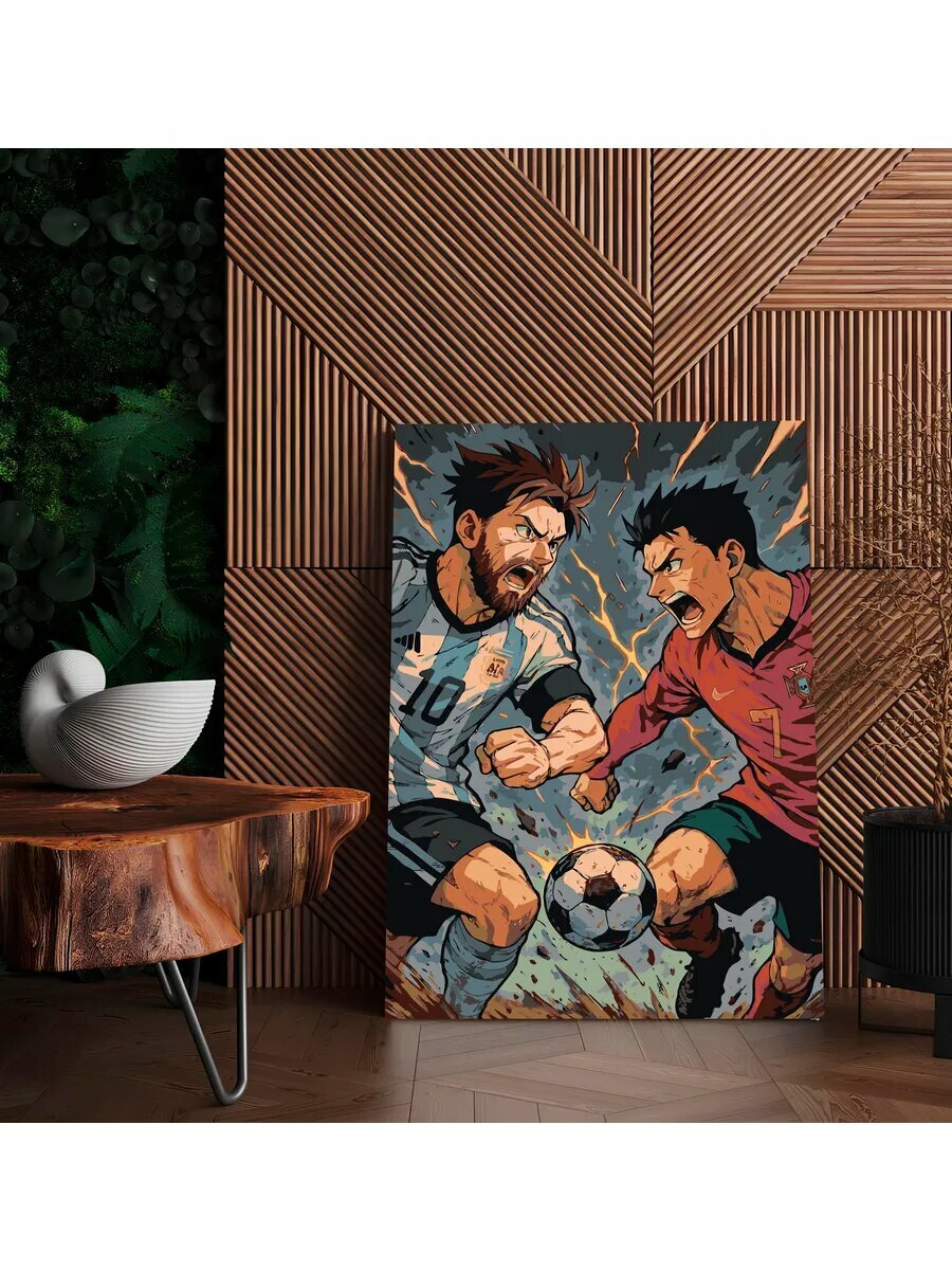 Картина по номерам Футбол_Месси-Роналдо