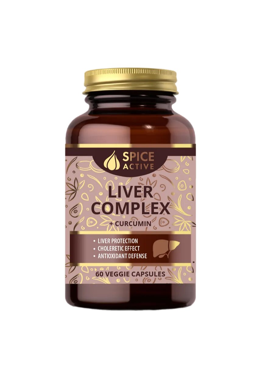 Спайс Актив/Spice Active Комплекс для печени с куркумином / Liver Complex + Curcumin капсулы по 0,3 г 60 шт