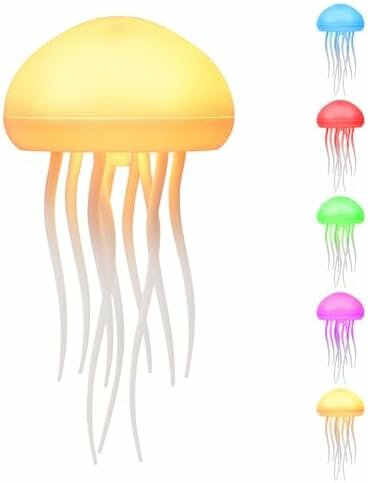 LED медуза щупальце динамическое смена цвета тач голосовое управление зарядное ночное освещение, 1x ночной свет