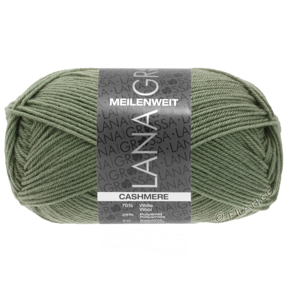 Носочная пряжа Lana Grossa Cashmere MW 50 (45 Khaki) 2 мотка по 50 г/210 м