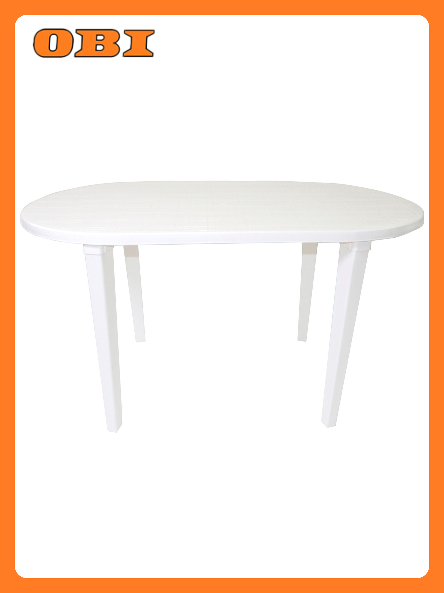 Стол Стандарт пластик, овальный, пластиковый, белый, 140 см x 80 см x 71 см