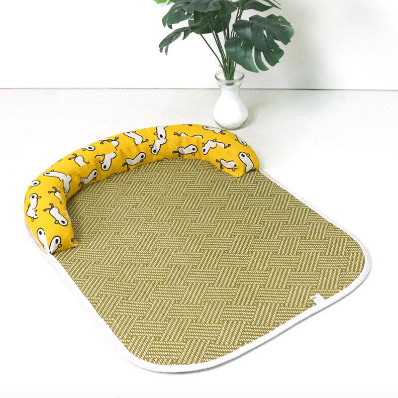 Летняя охлаждающая подстилка из ротанга для собачьей будки, кошачья будка, лежанка для котенка, большая охлаждающая