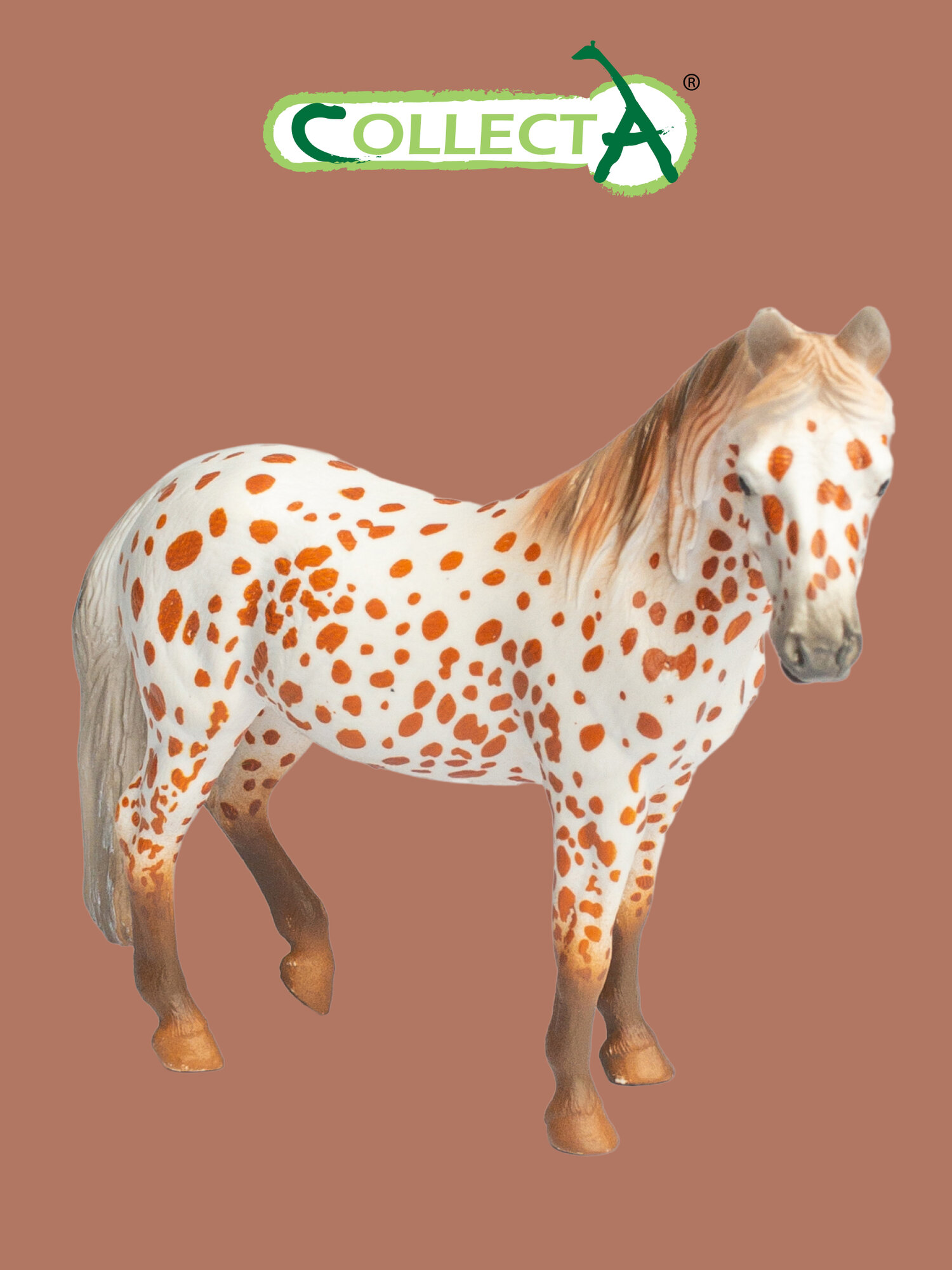 Фигурка животного Collecta Лошадь Пони Британский каштаново-леопардовый, 88750b