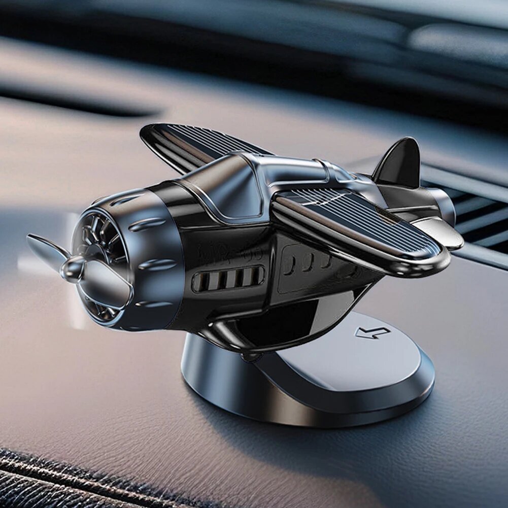 Вращающиеся автомобильные солнечные самолеты на 360° украшения, украшения для самолетов на центральной консоли автомобиля для внутреннего декора, аксессуары