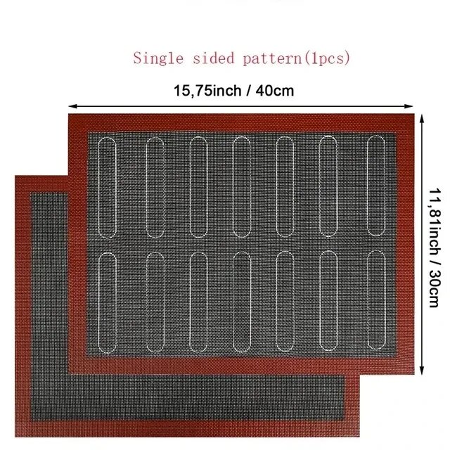 Многоразовый перфорированный силиконовый коврик для выпечки черный 1Pc, KT-005