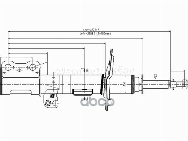 Стойка передняя Toyota Ipsum (ACM20) 01-09 (Слева) Sat арт. ST-48520-49405