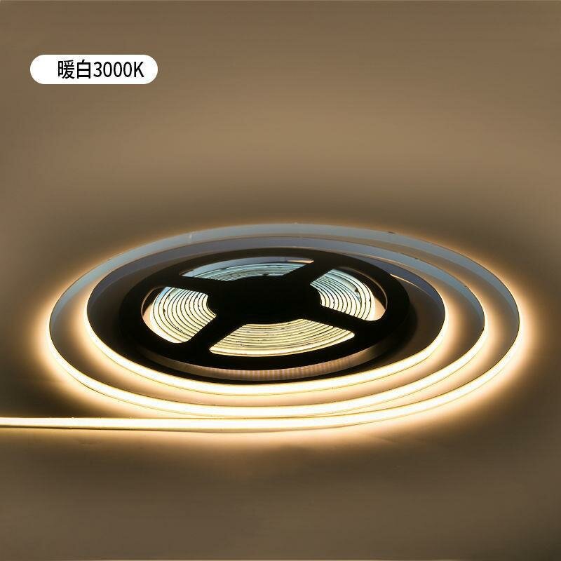 Светодиодная лента COB ультратонкая 5 мм низковольтная 24V линейная светодиодная лента самоклеящаяся 320 светодиодов высокая плотность для домашнего шкафа